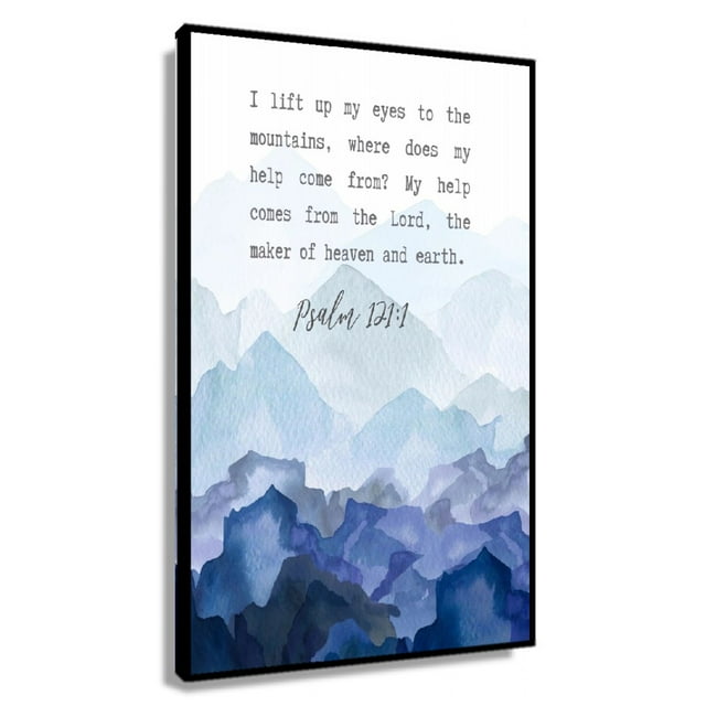 Psalm 121 1 Lift Up My Eyes Bible Verse Printable Wall Art, Christian ...