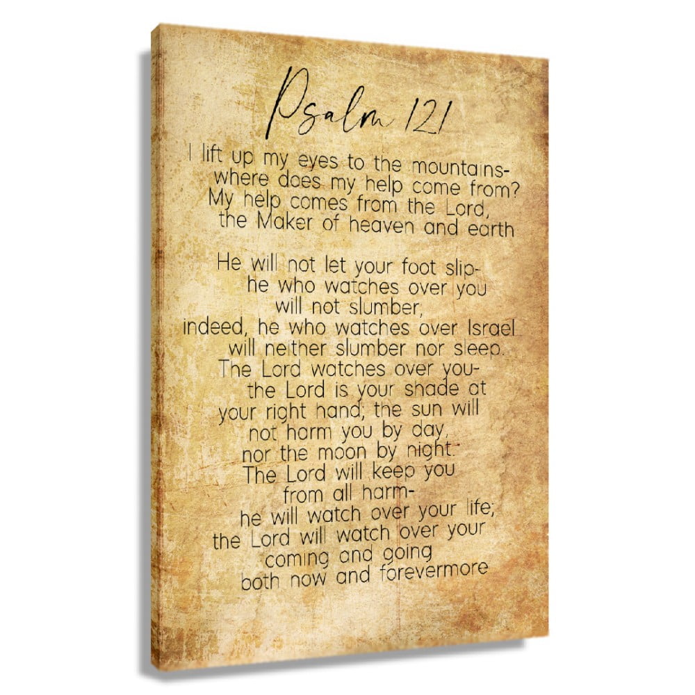 Psalm 121 Bible Quote Wall Art Scripture Posters Deco for Bathroom ...