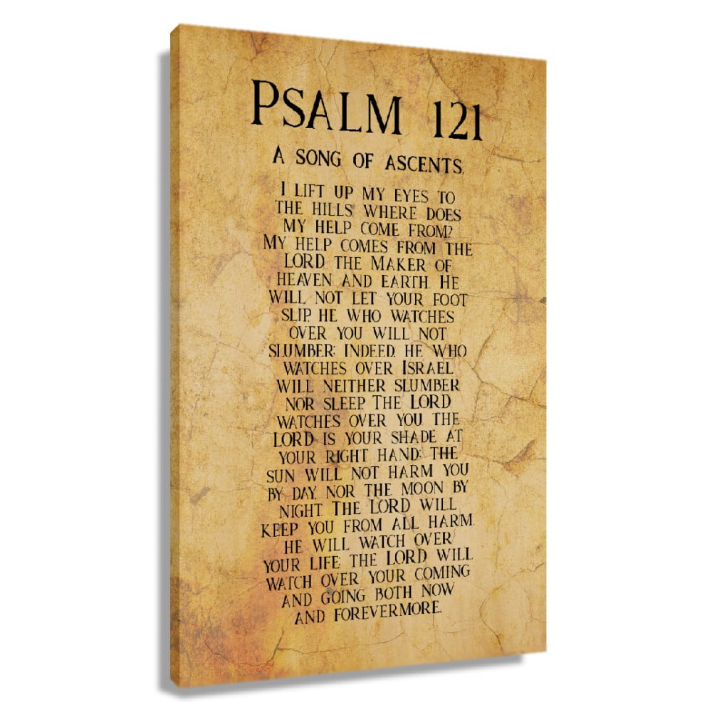 Psalm 121 Bible Scripture Wall Art Bible Poster Kitchen Room Decorative ...