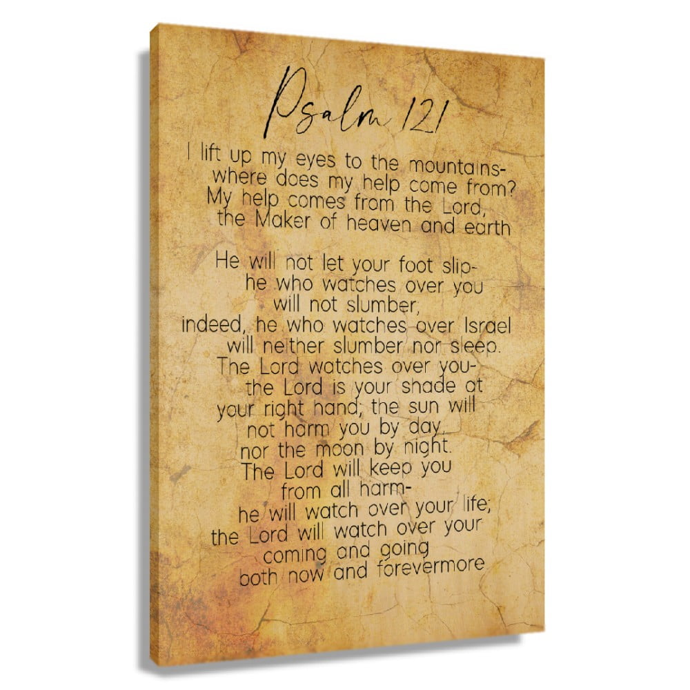 Psalm 121 Bible Scripture Wall Art Bible Poster Pictures Giclee Print ...