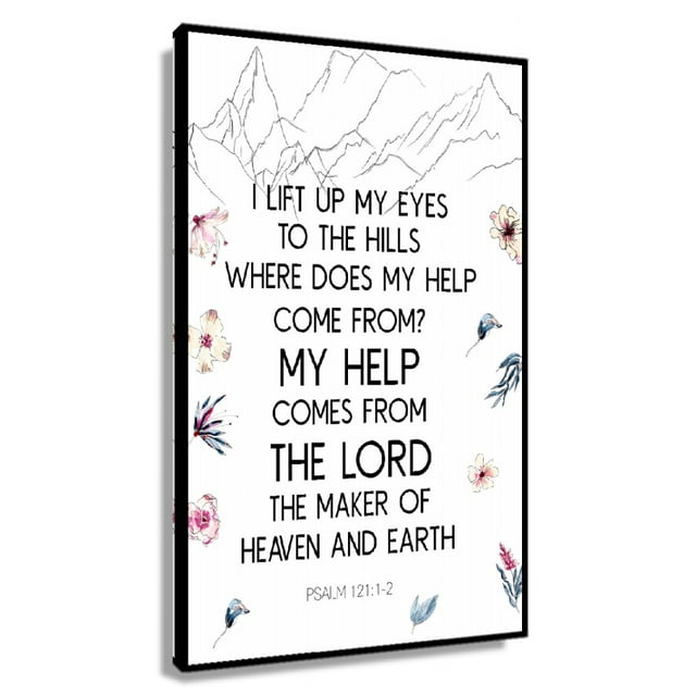 Psalm 121 Bible Verse Printable Wall Art, I Lift Up My Eyes To The ...