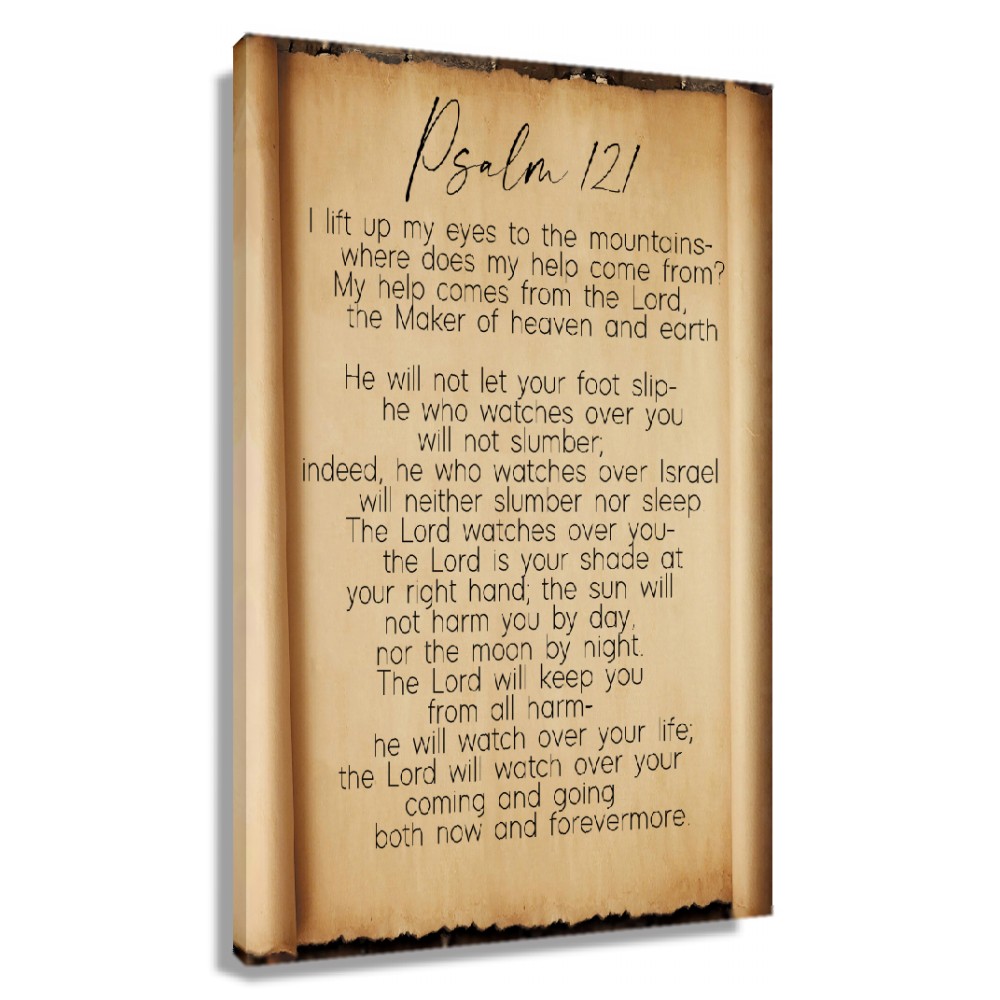Psalm 121 Bible Verse Wall Art Vintage Scripture Posters Modern Oil ...