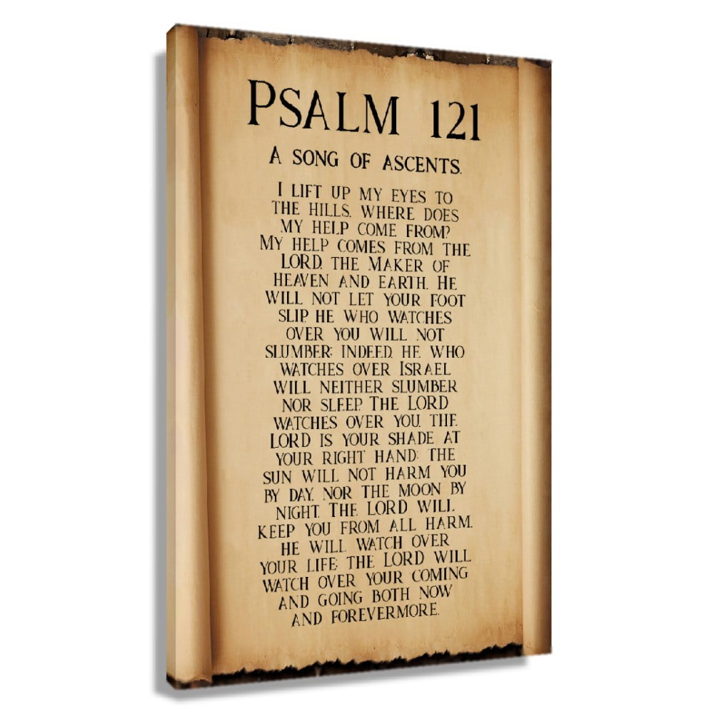 Psalm 121 Bible Verse Wall Art Vintage Scripture Posters Poster ...