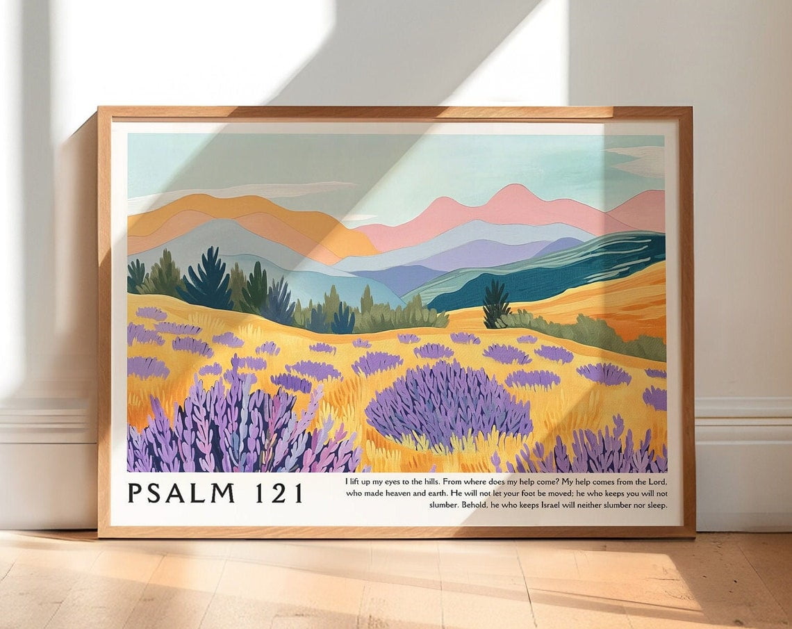 Psalm 121 Christian Wall Art Matisse Print Maximalist Wall Art ...