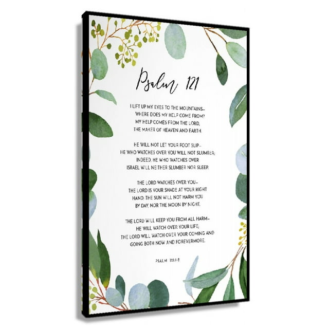 Psalm 121 I Lift Up My Eyes Bible Verse Printable Wall Art, Scripture ...