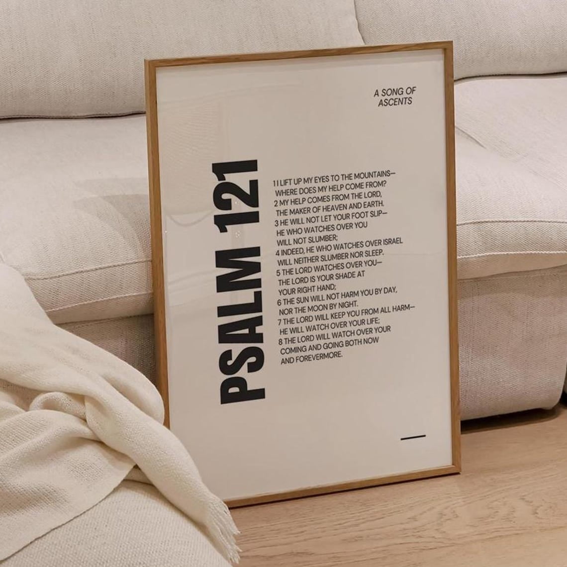 Psalm 121 Inspirational Wall Art, Bible Verse Decor, Christian Home ...
