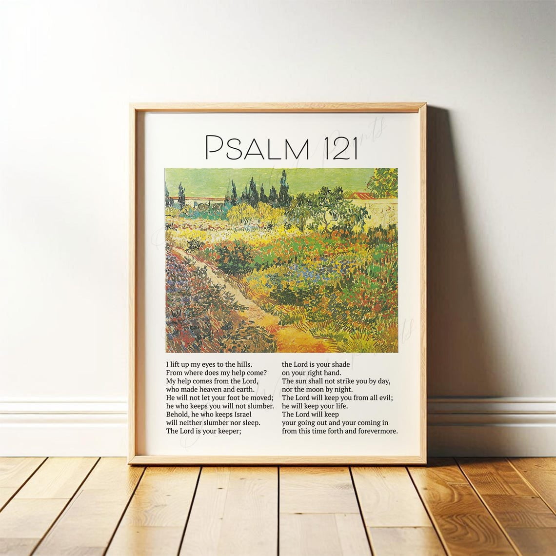 Psalm 121 Van Gogh Print: Christian Scripture Wall Art #1904, Unframed ...