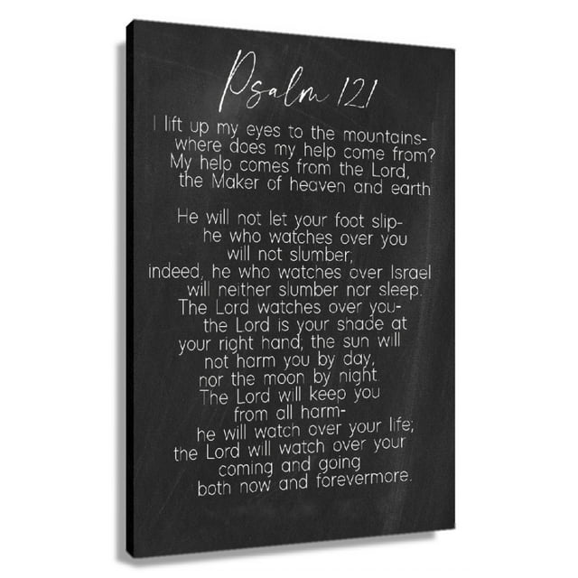 Psalm 121 Wall Art Bible Verse Poster Landscape Home Artwork Modern ...