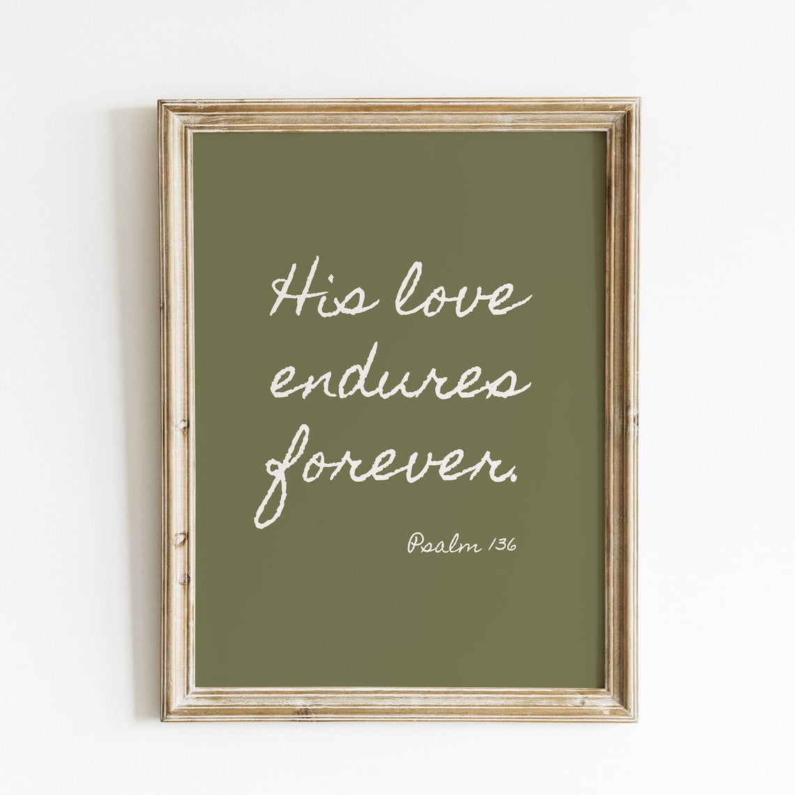 Psalm 136 Minimalist Christian Wall Art Quote Wall Art Christian Prints ...