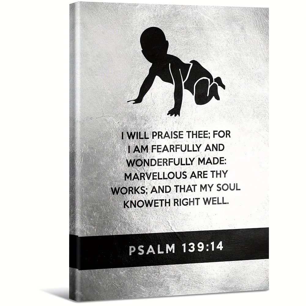 Psalm 139:14 Fearfully Made Marvellous Works Large Wooden Framed Wall ...