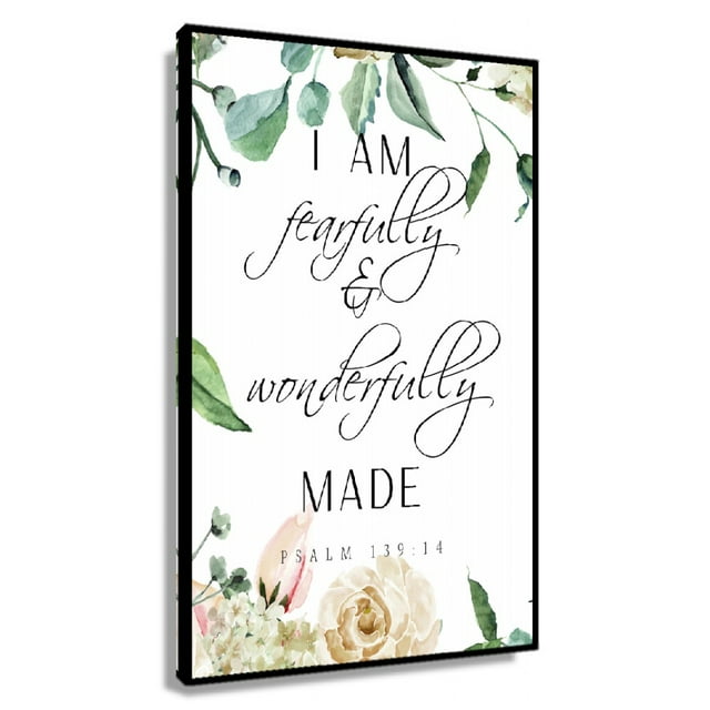 Psalm 139 14 I Am Fearfully and Wonderfully Made Bible Verse Wall Art ...
