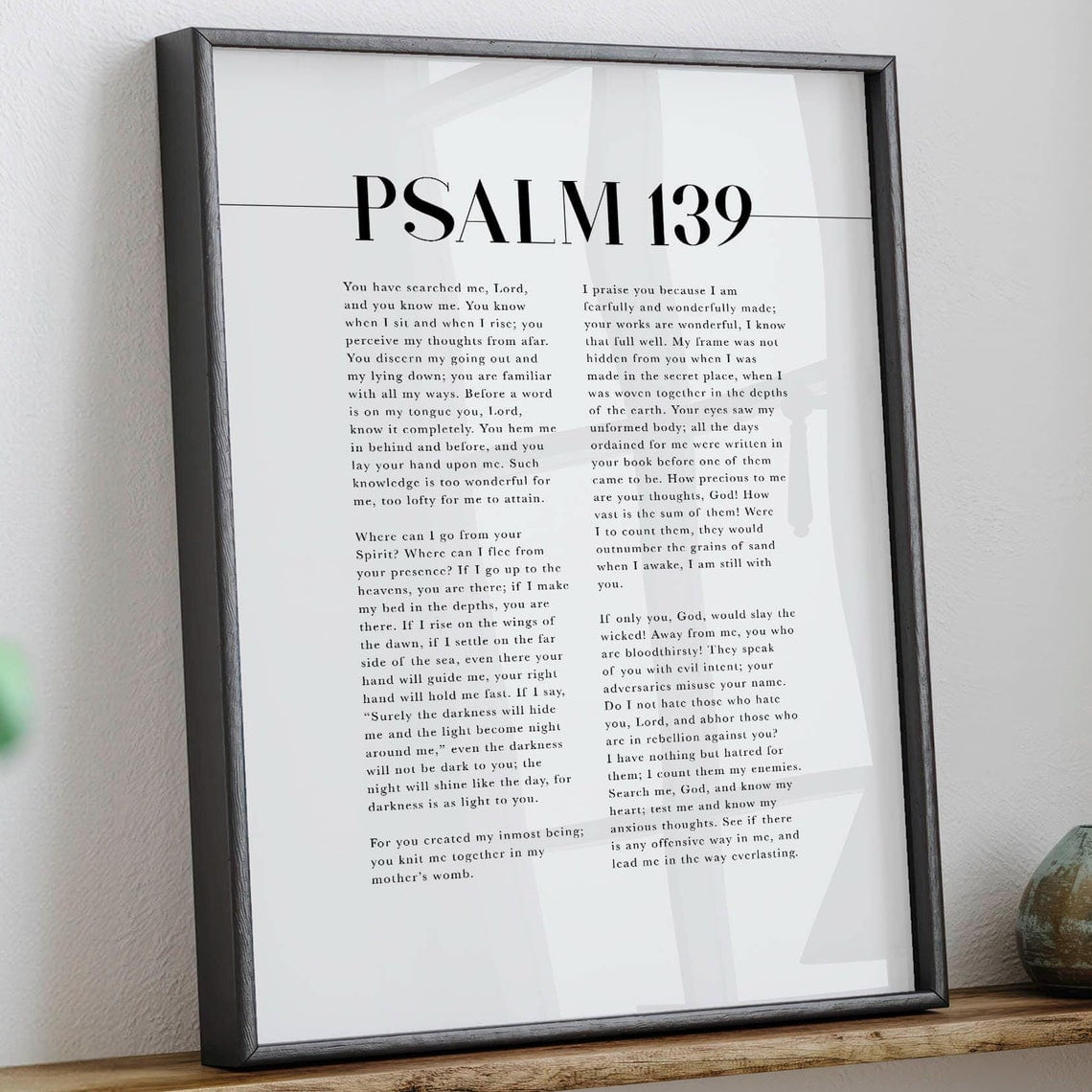 Psalm 139 Wall Art, Niv Bible Verse, Scripture Print, Fearfully And ...