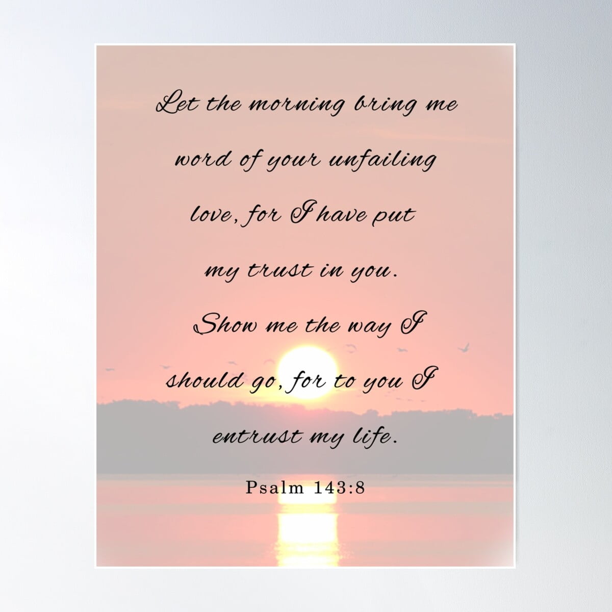 Psalm 143:8, Bible Verse Poster Wall Art, Modern Wall Decor For Living ...