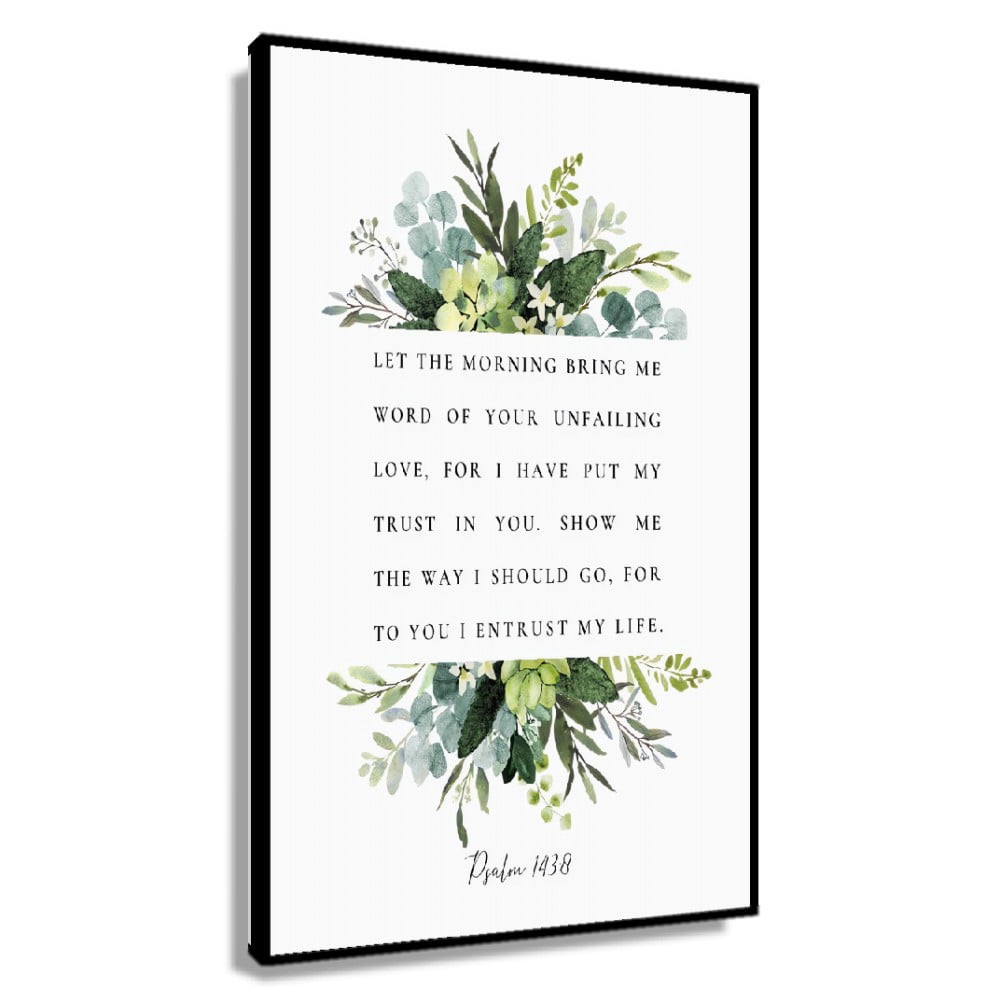 Psalm 143 8 Let The Morning Bring Me Word Bible Verse Print Botanical ...