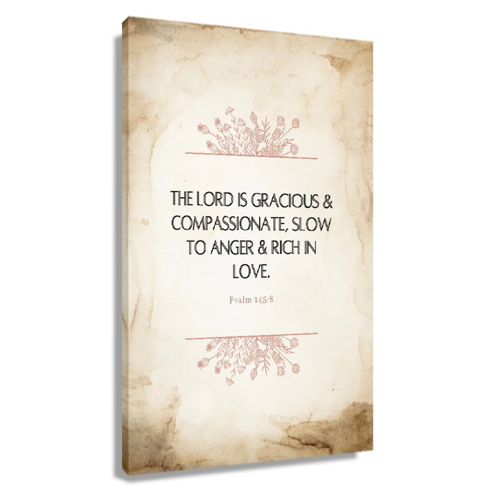 Psalm 145:8 Gracious And Compassionate Framed Wall Art, Scripture ...