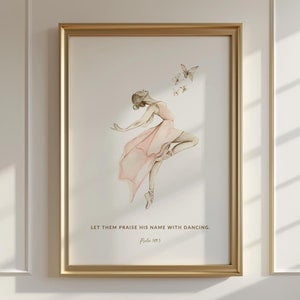 Psalm 149 Praise Dance Poster: Christian Ballet Theme UNFRAMED PAPER ...