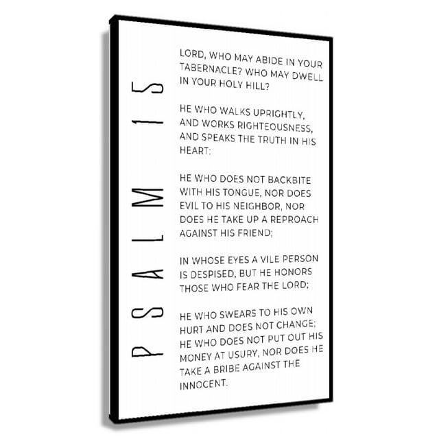 Psalm 15 Bible Verse Decor Modern Christian Prints Aesthetic Scripture ...