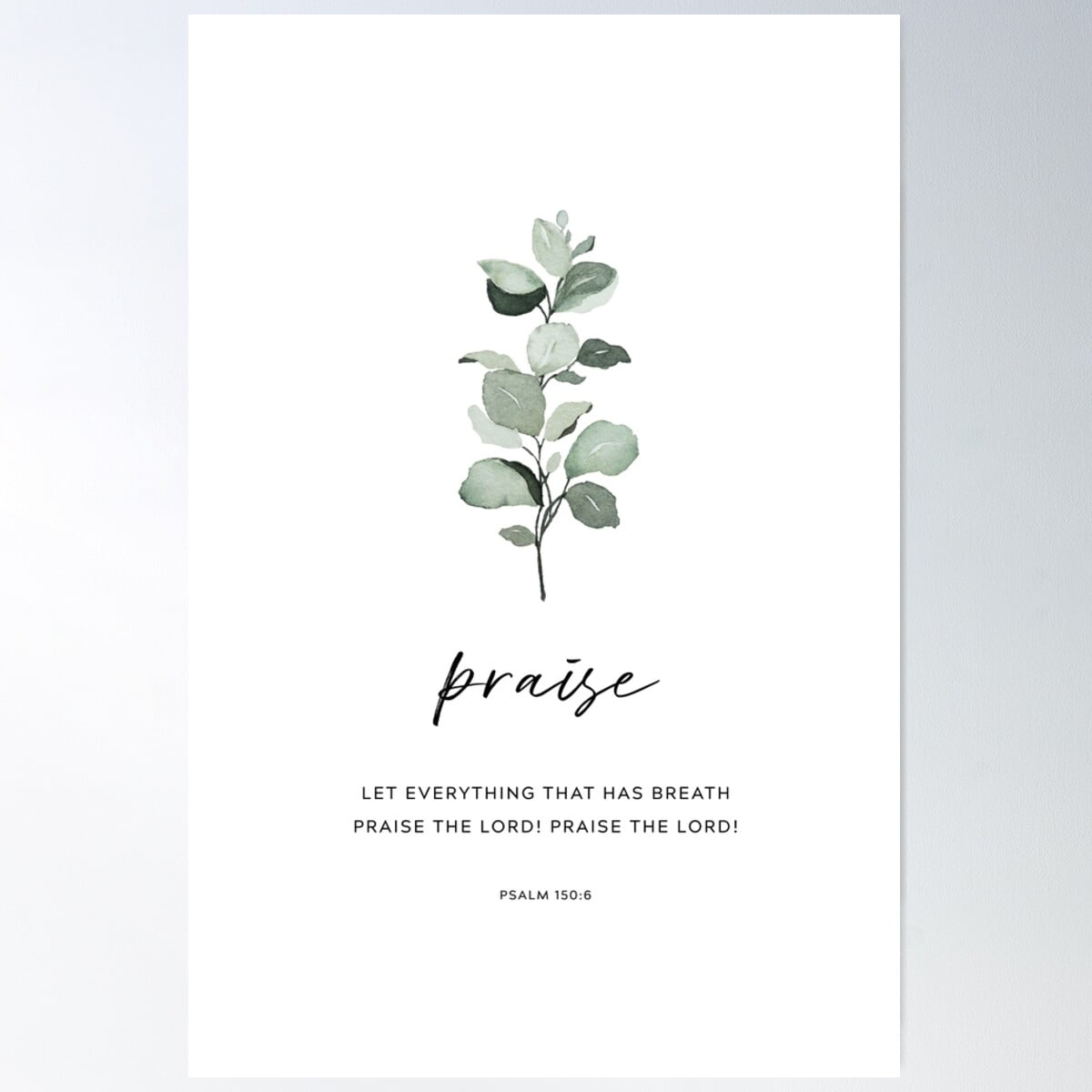 Psalm 150:6 Praise Poster Wall Art, Modern Wall Decor For Living Room ...