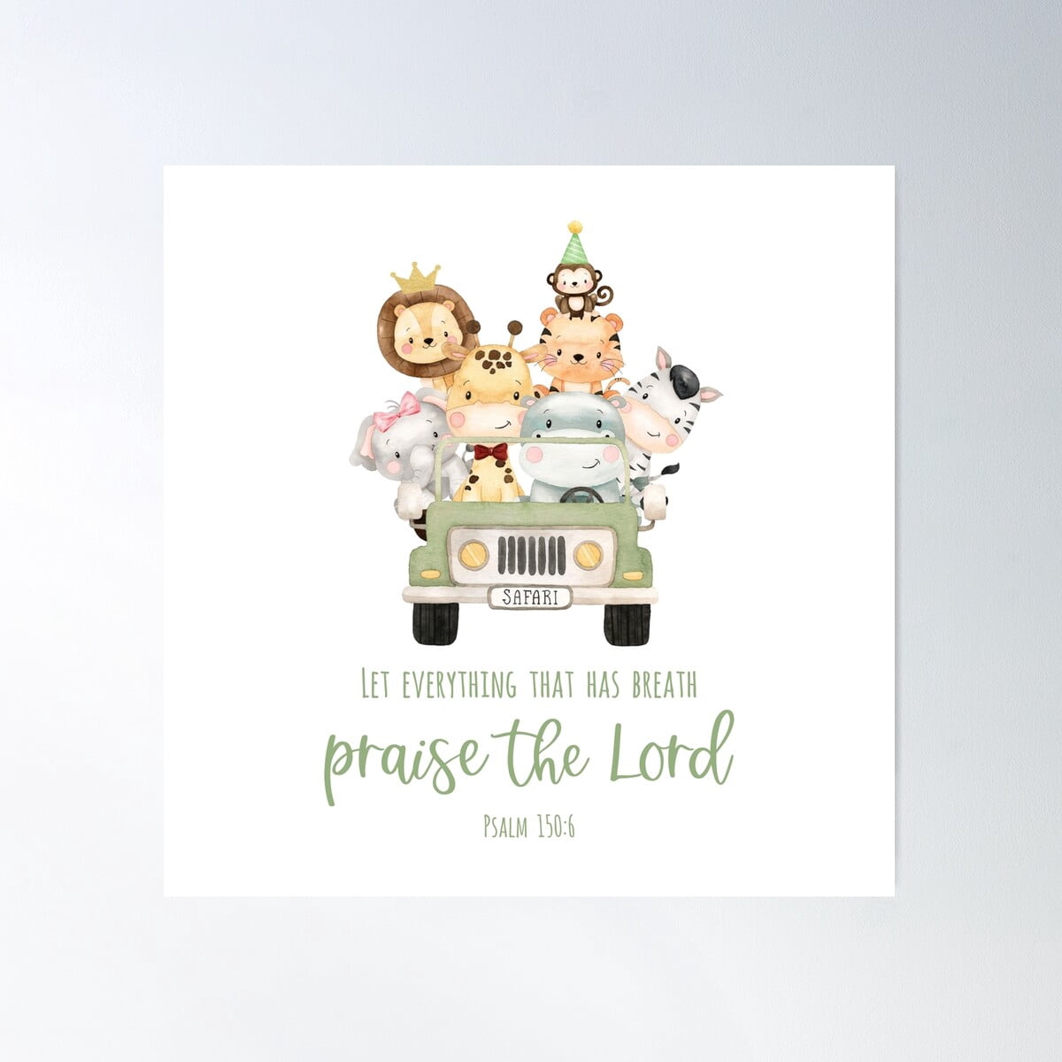 Psalm 150:6 Praise The Lord Poster Wall Art, Modern Wall Decor For ...