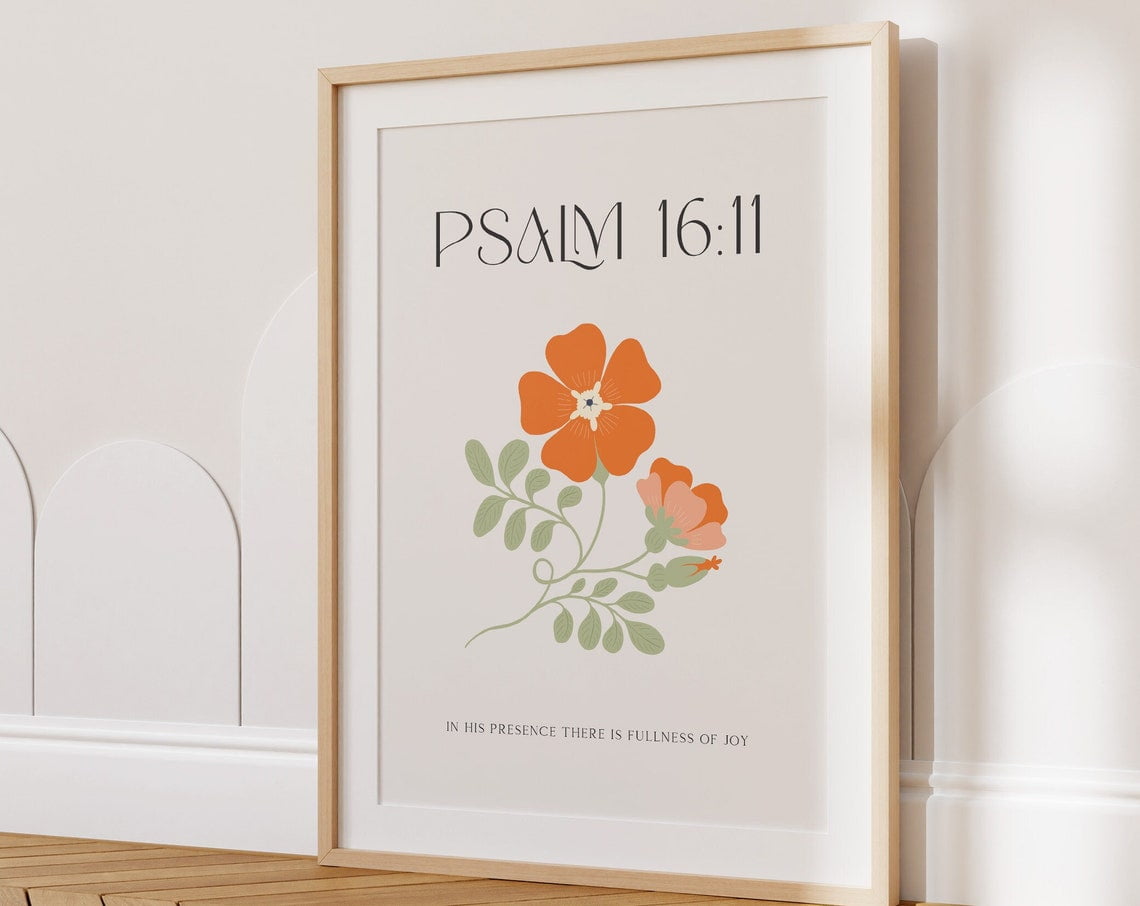 Psalm 16 11, In His Presence There Is Fullness Of Joy, Bible Verse ...