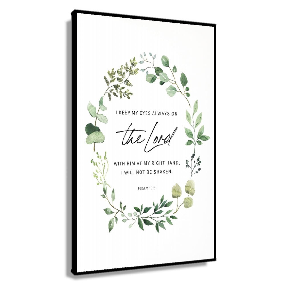 Psalm 16 8 Bible Verse Wall Art Printable Scripture Print Christian ...