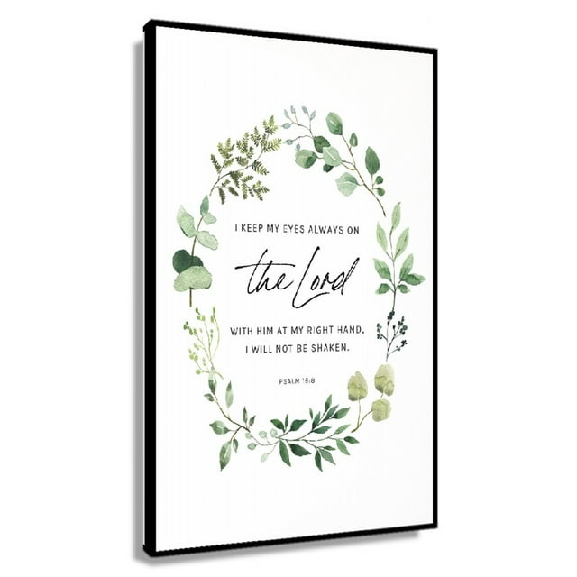 Psalm 16 8 Bible Verse Wall Art Printable Scripture Print Christian Decor Gift Nursery Bible ...