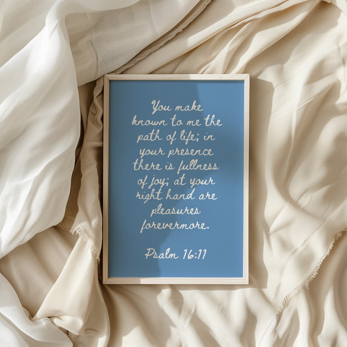 Psalm 16 Coastal Granddaughter Prints Christian Wall Art Bible Verse ...