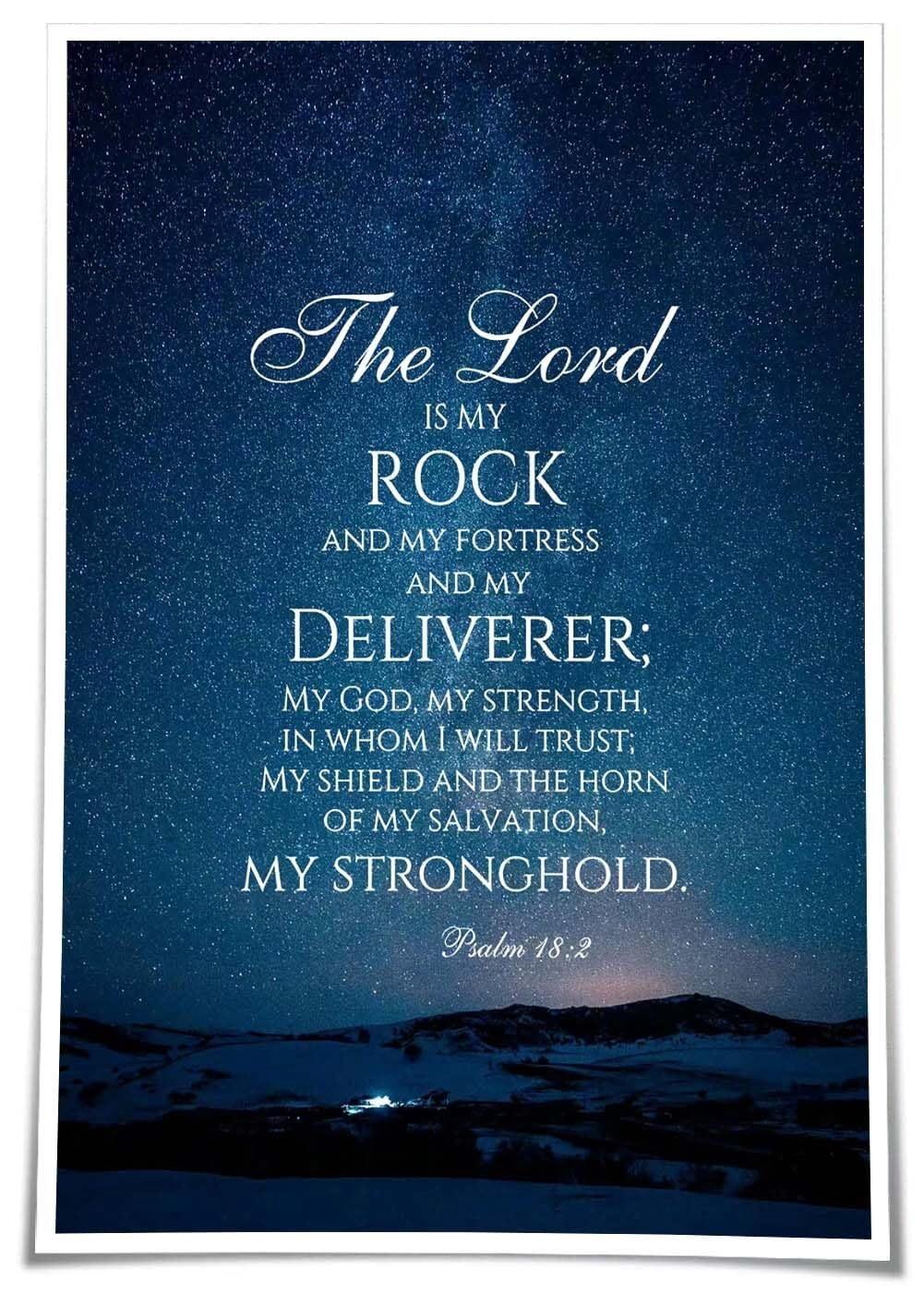 Psalm 18 2 Bible Verse Wall Art Scripture Poster Prayer Wall Decor ...