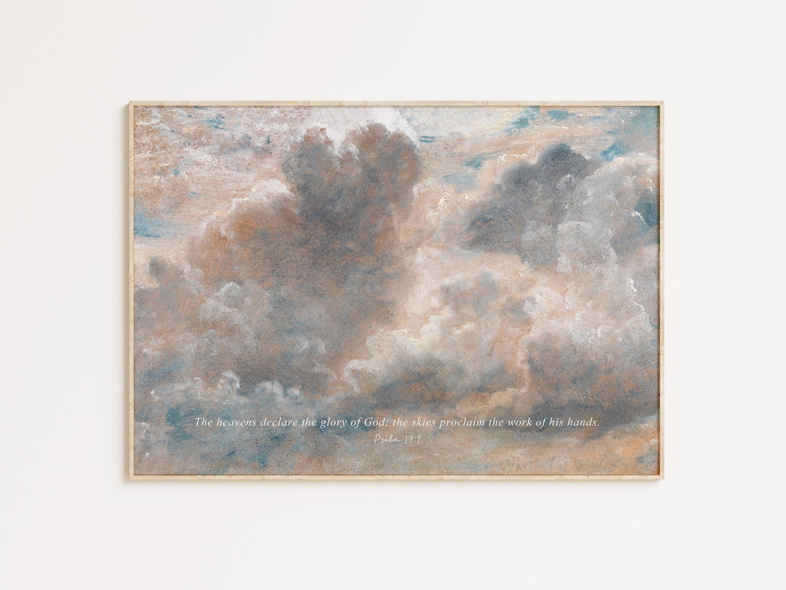 Psalm 19:1 The Heavens Declare The Glory Of God Bible Verse Wall Art ...
