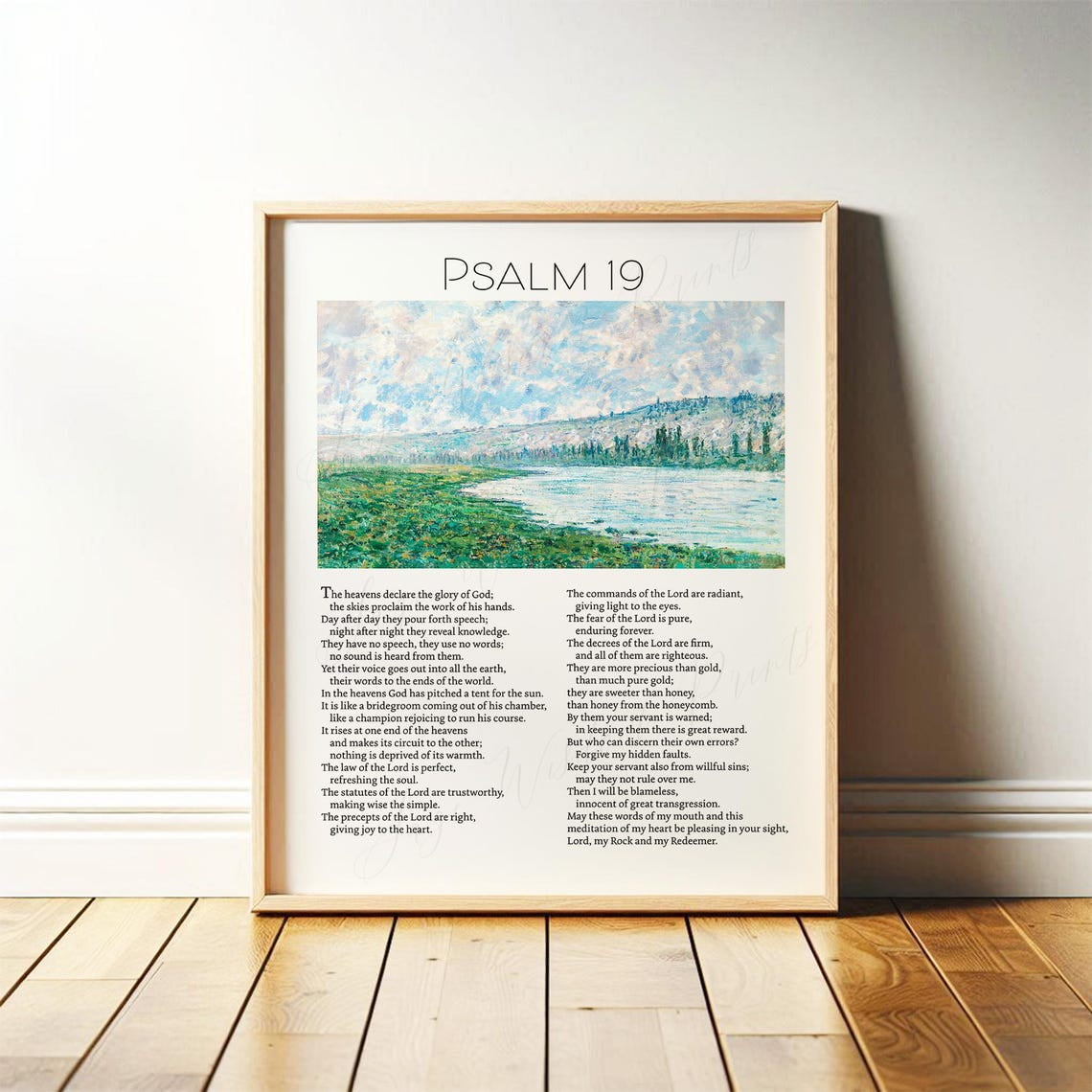 Psalm 19 Print The heavens declare the glory of God Christian Wall Art ...