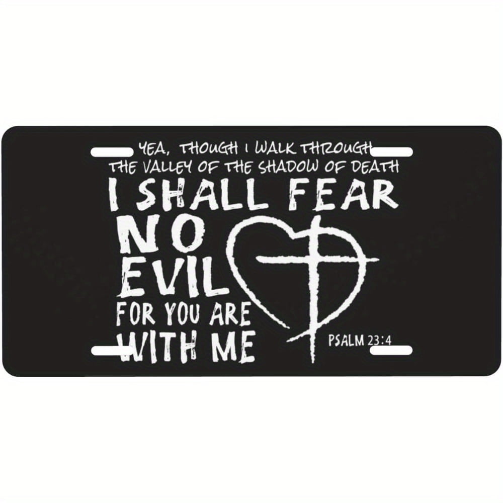 Psalm 23 4 Jesus God Christian License Plate Decorative Car Front ...