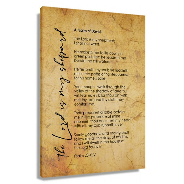 Psalm 23 Bible Scripture Wall Art Bible Poster Pictures Modern Canvas ...
