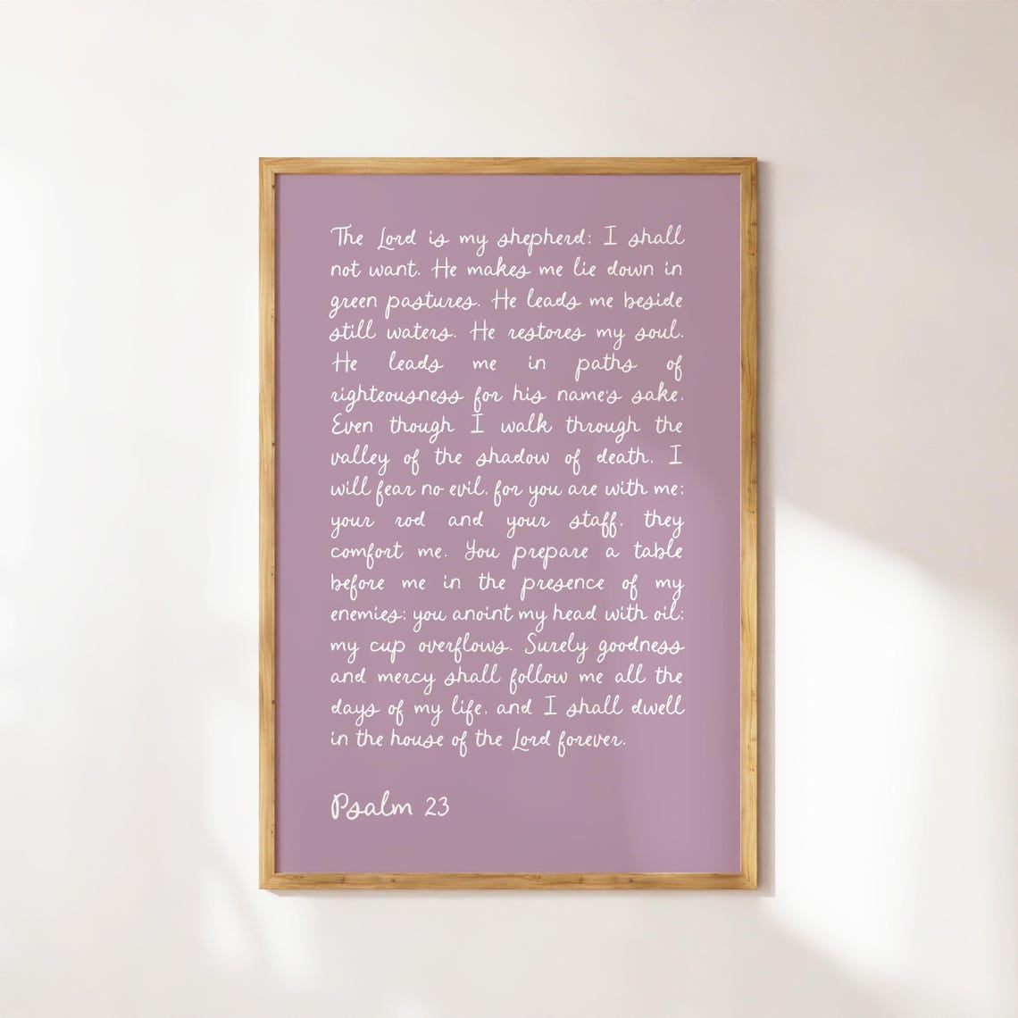 Psalm 23 Bible Verse Wall Art Scripture Wall Art Christian Wall Art ...