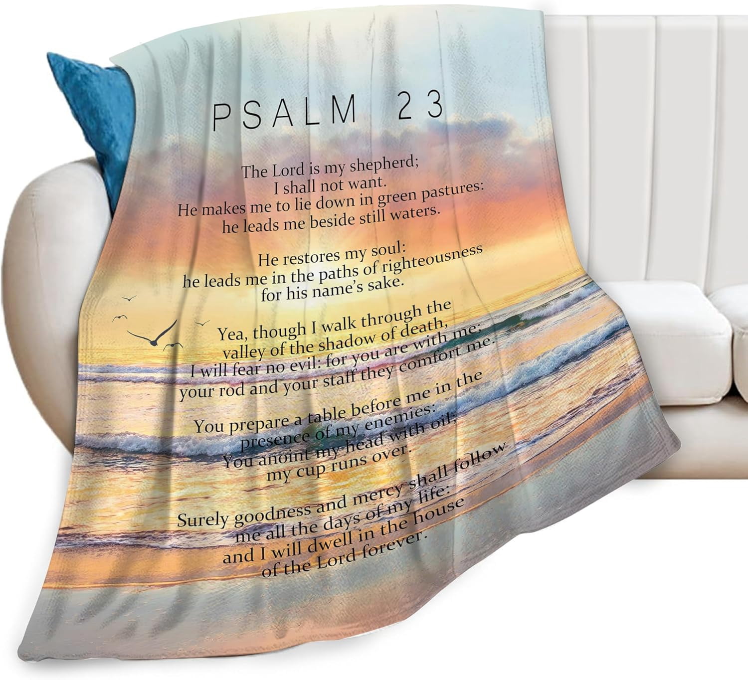 Psalm 23 Blanket Christian Gifts Religious Bible Verse Scripture Throw ...