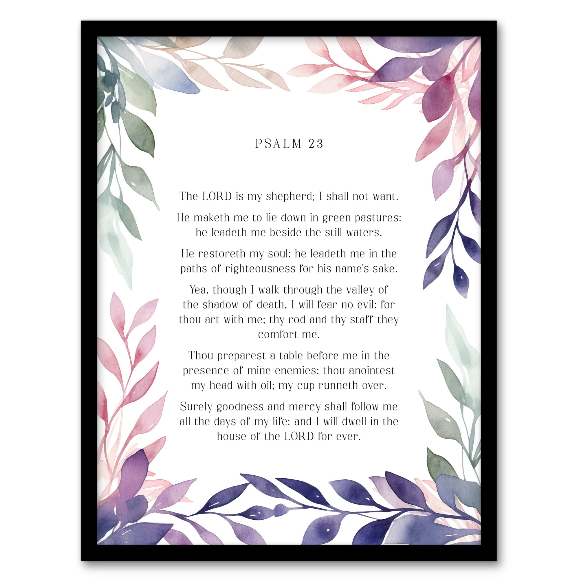 Psalm 23 The LORD is My Shepherd Old Testament Jesus Christ Christian ...