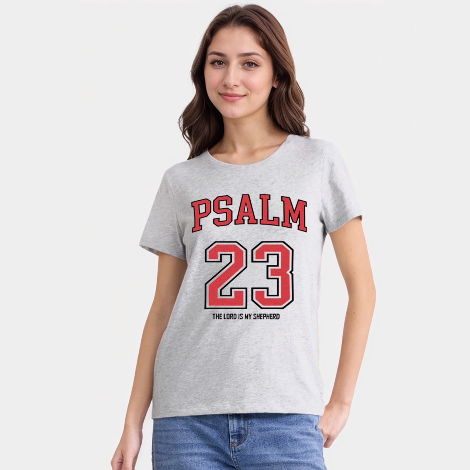 Psalm 23 The Lord Is My Shepherd T-Shirt Classic Script T-Shirt For ...