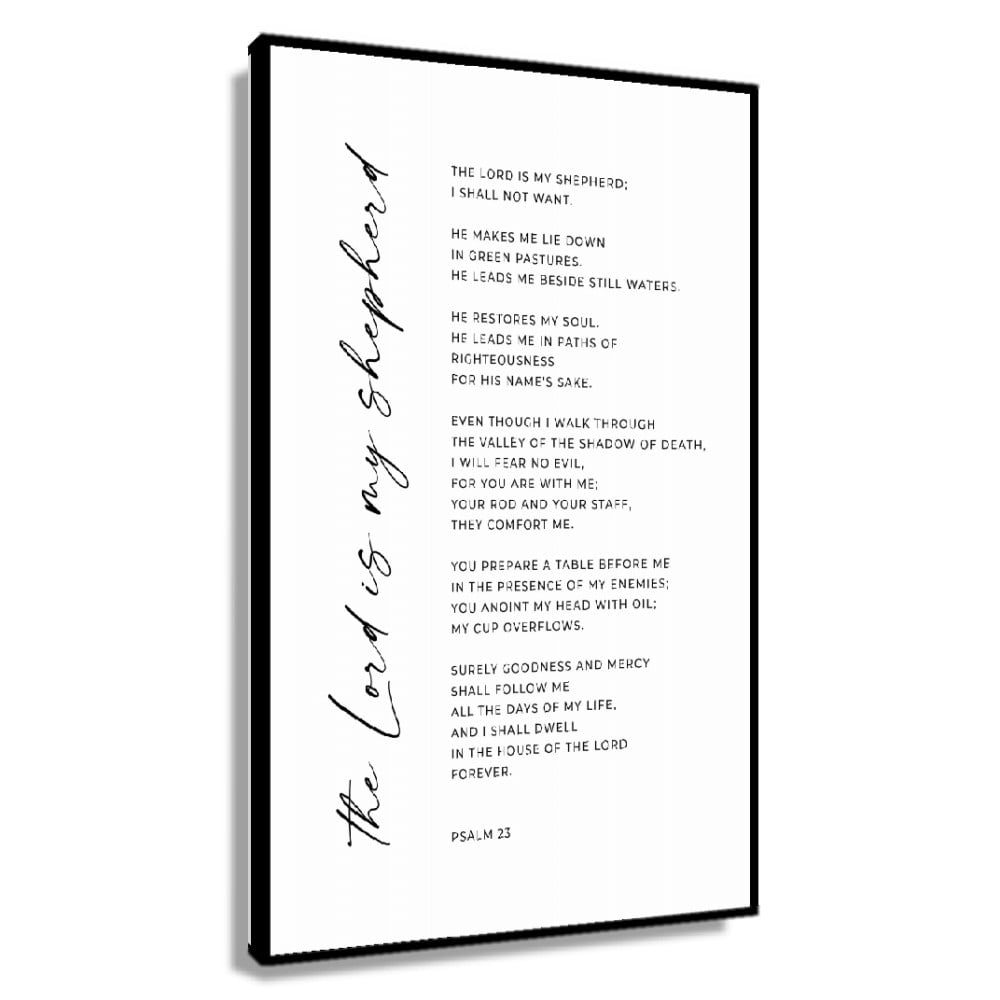 Psalm 23 Modern Bible Verse Wall Art, The Lord Is My Shepherd Printable ...