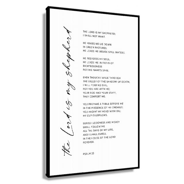 Psalm 23 Modern Bible Verse Wall Art, The Lord Is My Shepherd Printable ...