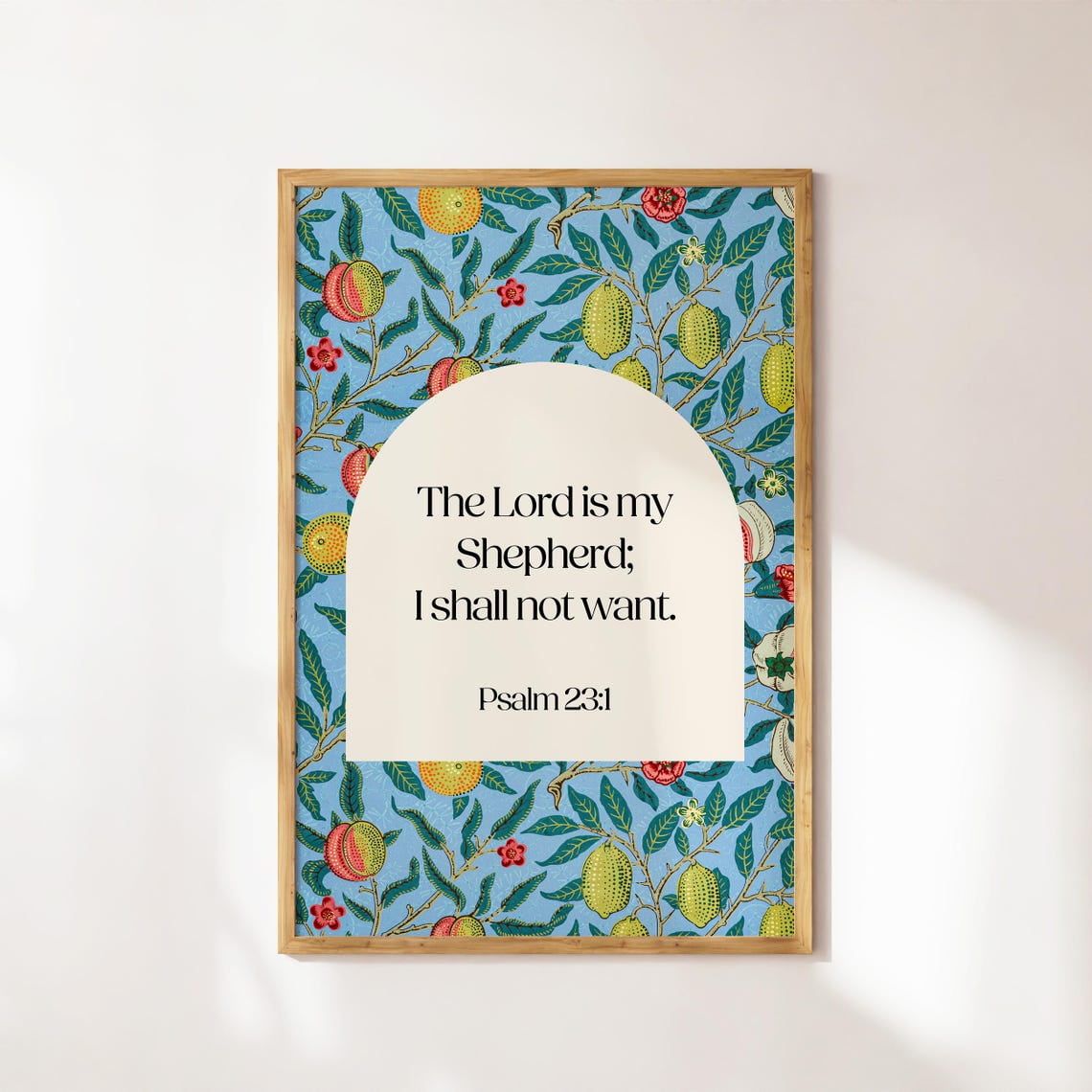 Psalm 23 Poster, Bible Verse Wall Art, Christian Wall Art, William ...