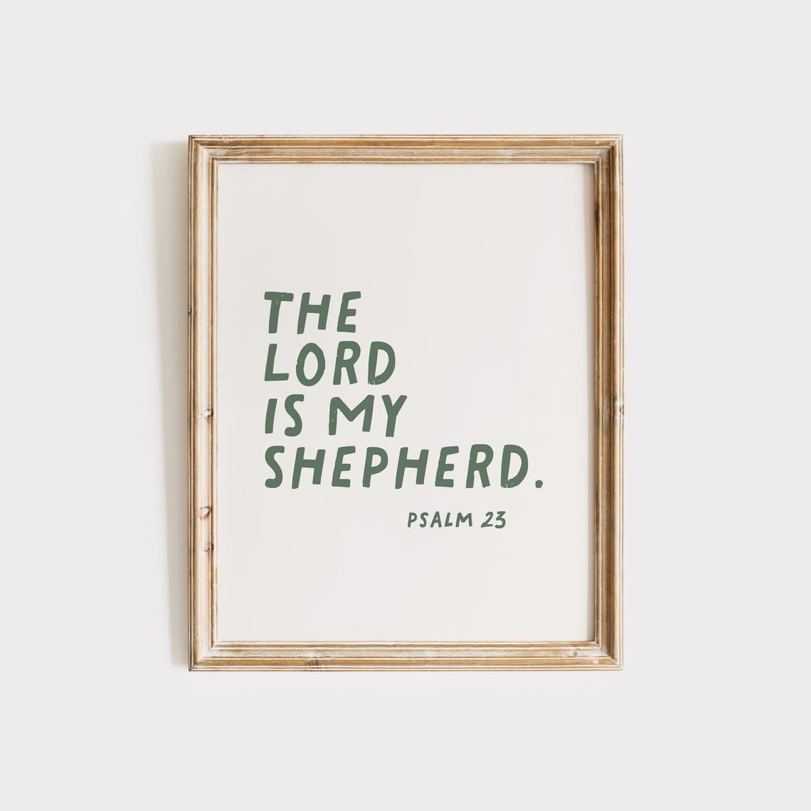 Psalm 23 Poster, Christian Wall Art, Bible Verse Wall Art, Trendy Sage ...