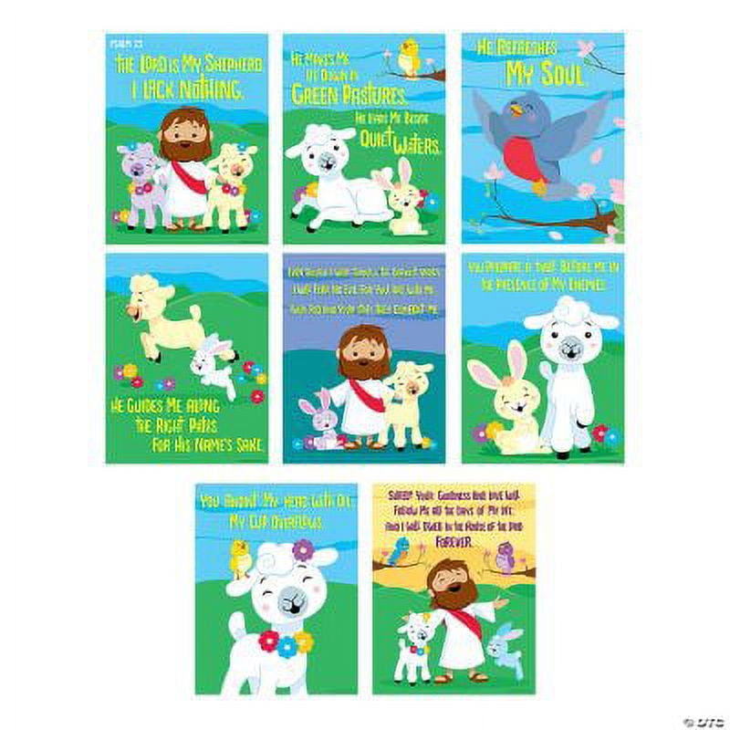 Psalm 23 Poster Set, Classroom, Educational, 8 Pieces - Walmart.com