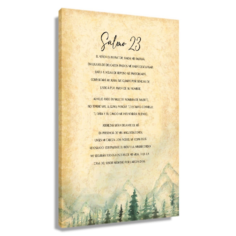 Psalm 23 Spanish Bible Verse Poster Landscape Decor For Bedroom Painting Prints on Canvas ...