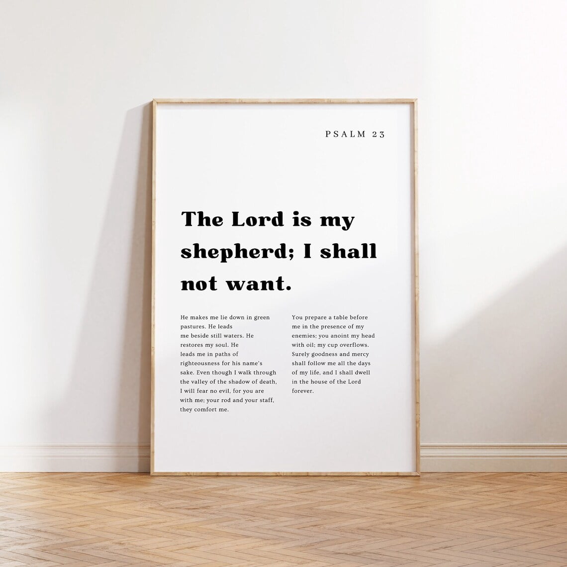 Psalm 23 The Lord Is My Shepherd I Shall Not Want Bible Verse Christian ...