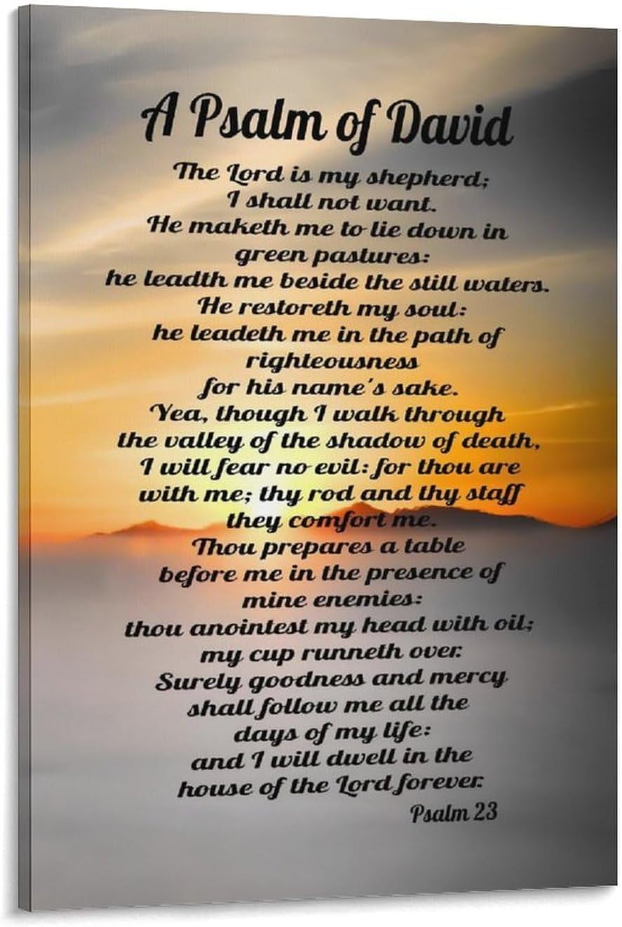 Customer reviews for Psalm 23 Wall Art A Psalm of David Canvas Wall Art ...