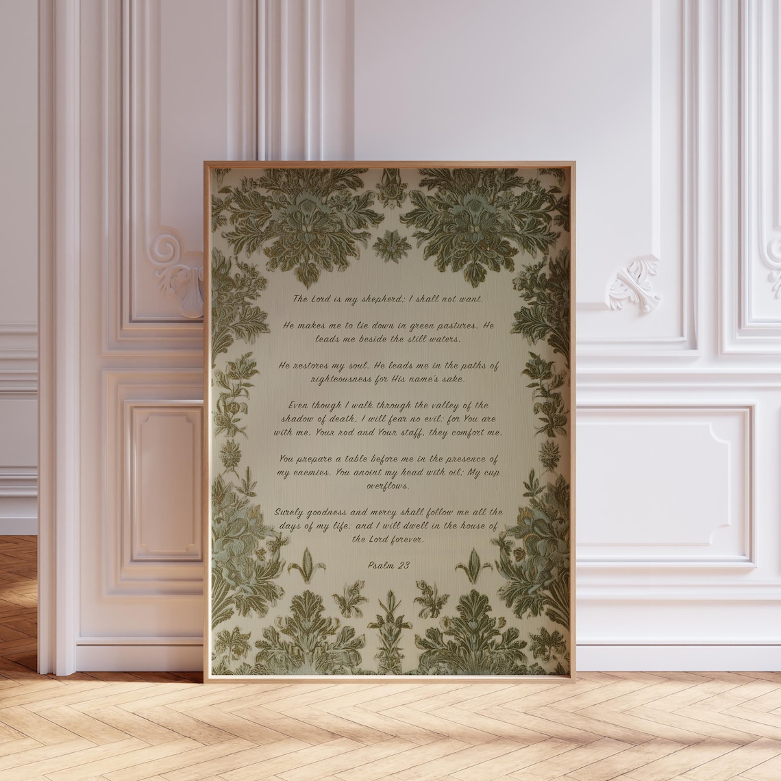 Psalm 23 Wall Art Psalm 23 Print Christian Art Bible Verse Art ...