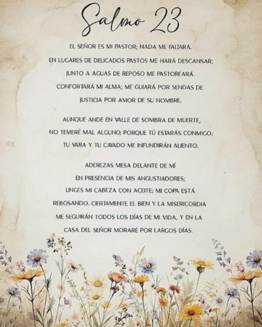 Psalm 23 Wall Art The Lord is My Shepherd Spanish Bible Verses Wall Decor Motivational Pictures ...