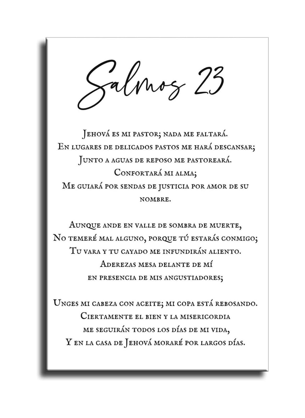 Psalm 23 in Spanish, Salmo 23 Printable Christian Poster, Bible Verse ...