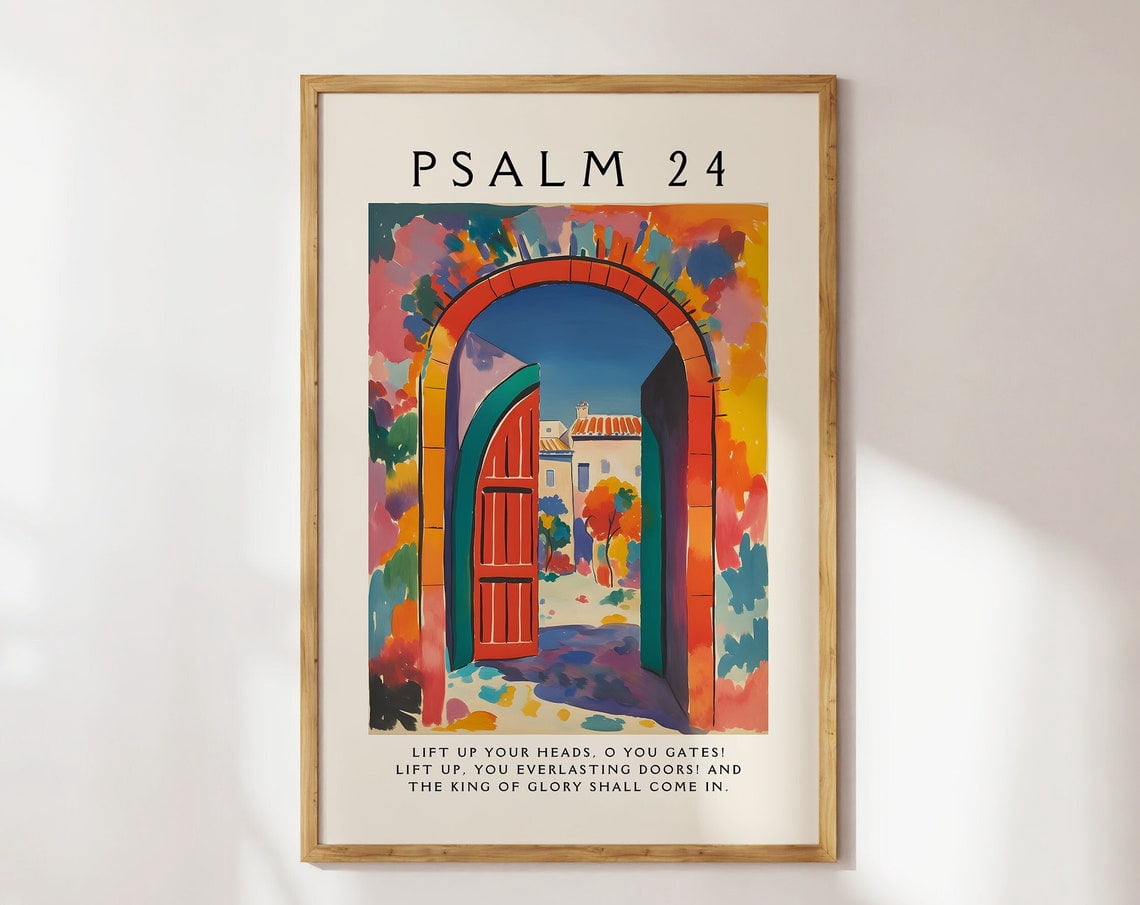 Psalm 24, Matisse Print, Christian Poster, Bible Verse Wall Art ...