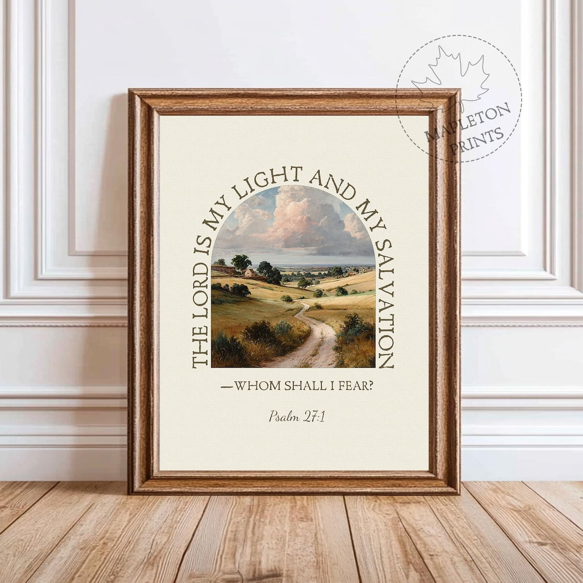 Psalm 27 1 Bible Verse Print Printable Scripture Wall Art, Unframed ...