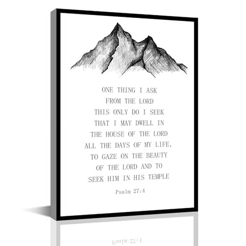 Psalm 27 4 Bible Verse Print Botanical Scripture Wall Art For Christian ...